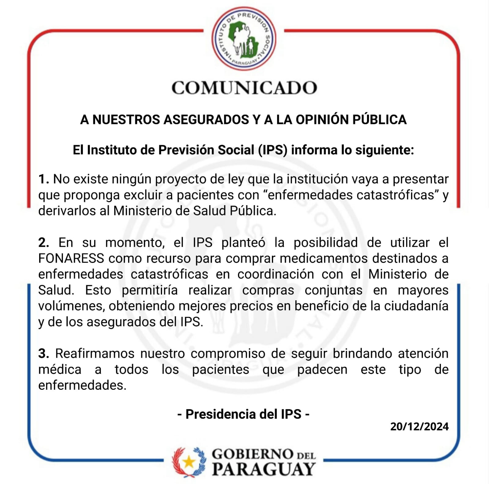 Instituto de Previsión Social (IPS) - Portal Paraguay