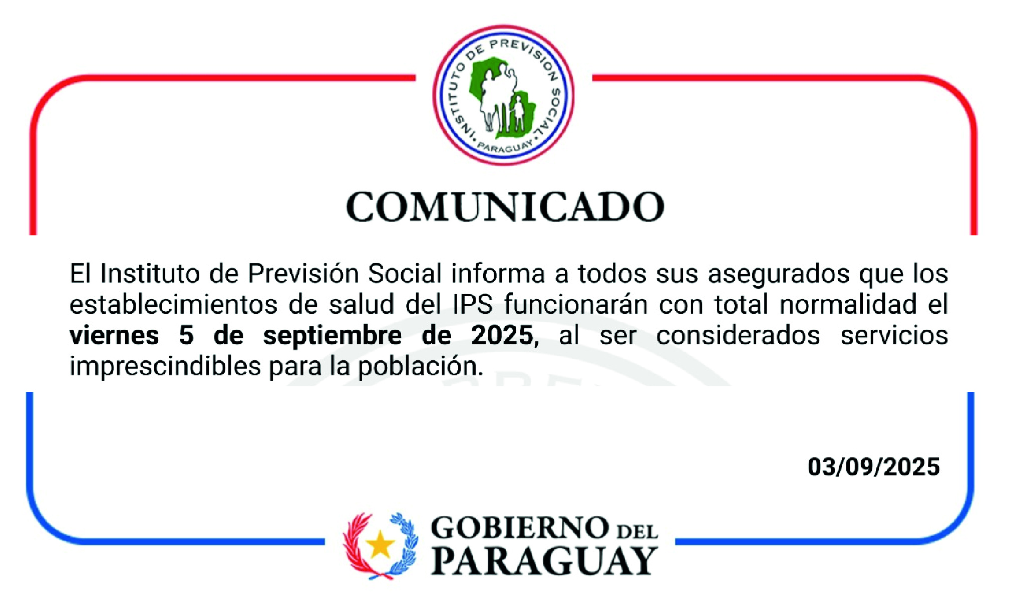 Instituto de Previsión Social (IPS) - Portal Paraguay